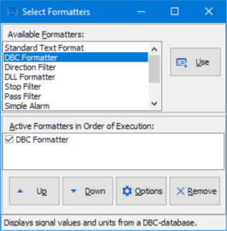 Database formatter in CanKing - Kvaser