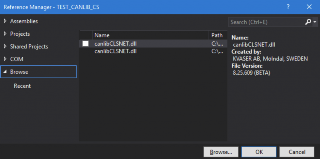 Using CANlib Visual Studio 2017 C#.NET (canlibCLSNET) - Kvaser DevBlog