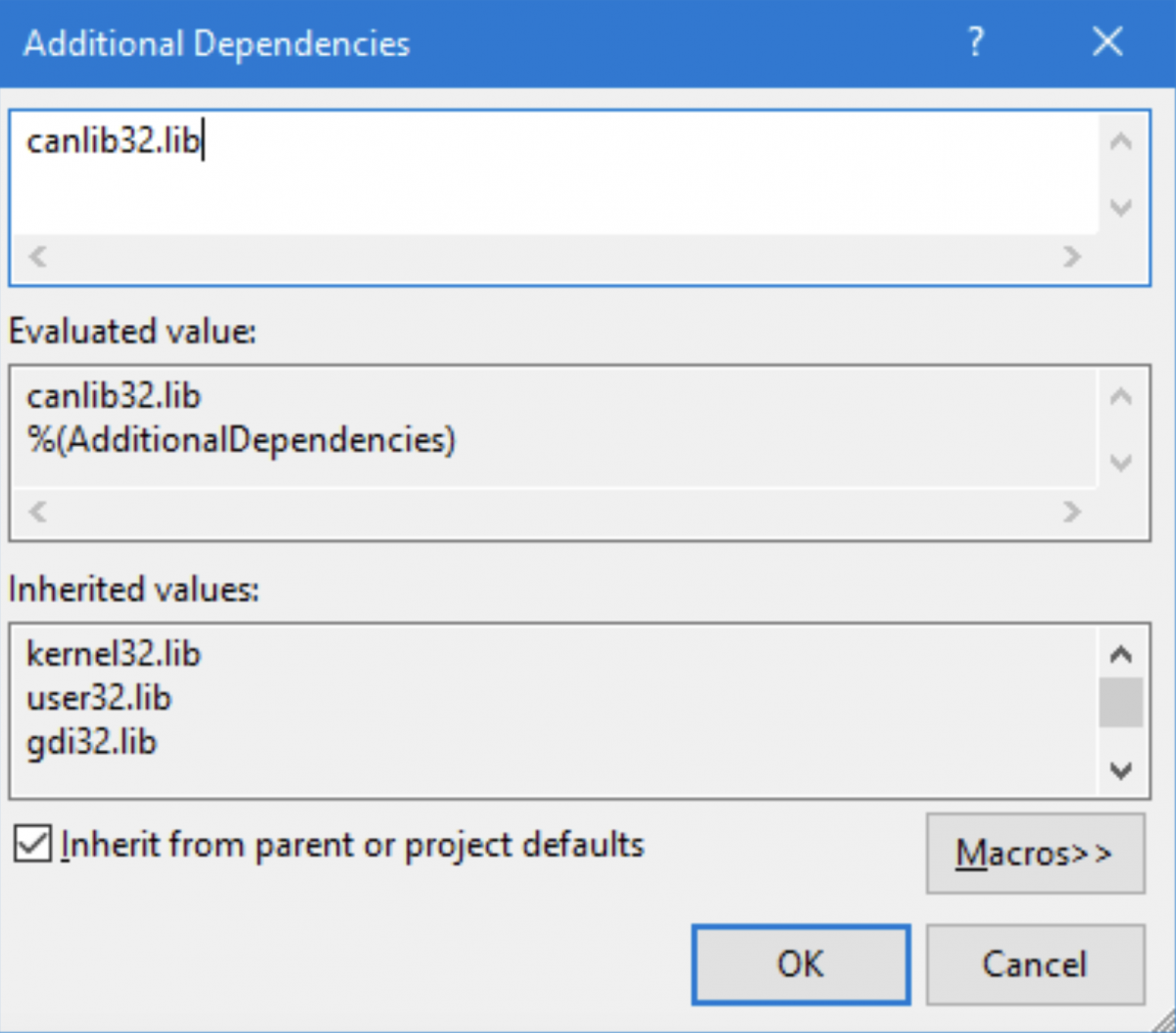 Using CANlib Visual Studio 2017 C++ - Kvaser