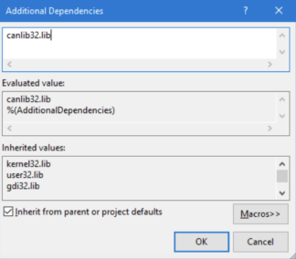 Using CANlib Visual Studio 2017 C++ - Kvaser