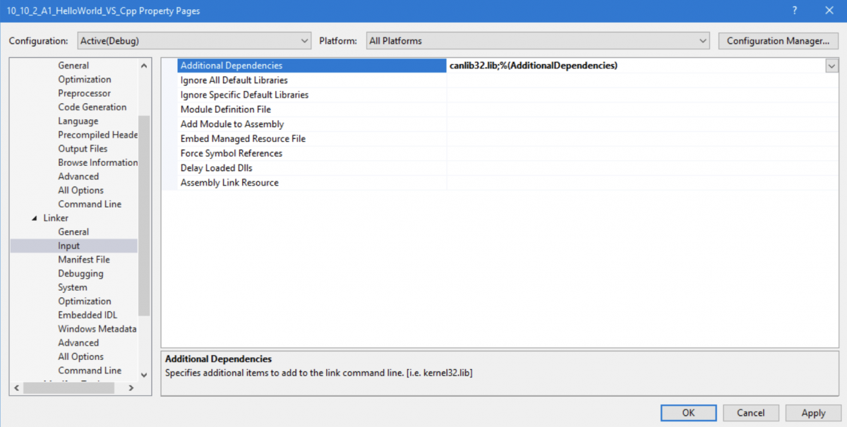 Using CANlib Visual Studio 2017 C++ - Kvaser