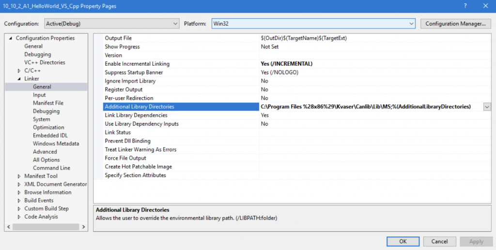Using CANlib Visual Studio 2017 C++ - Kvaser