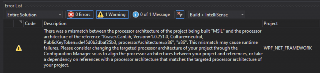 Using CANlib Visual Studio 2019 C# .NET STANDARD 2.0 - Kvaser