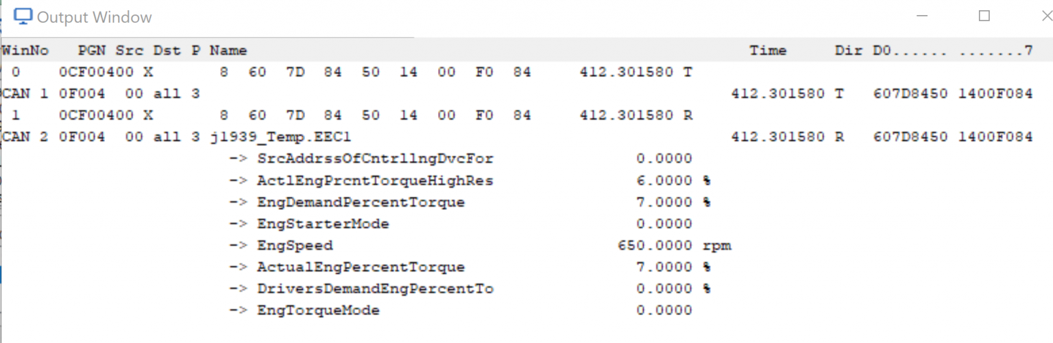 Applying a J1939 DBC file and building a simple test script in CanKing ...