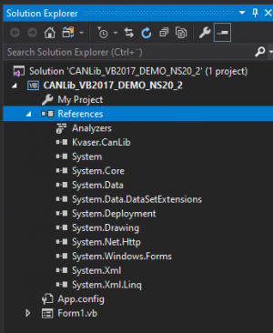 Using CANlib Visual Studio 2017 VB .NET Standard 2.0 - Kvaser