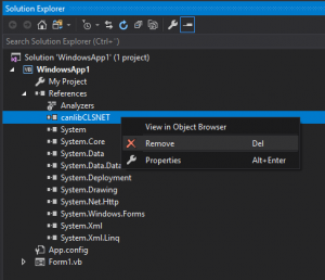 Using CANlib Visual Studio 2017 VB .NET Standard 2.0 - Kvaser