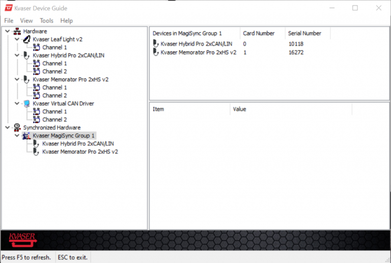 Using the benefits of MagiSync - Kvaser