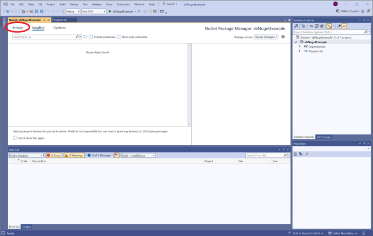 Kvaser NuGet Packages and Visual Studio - Kvaser