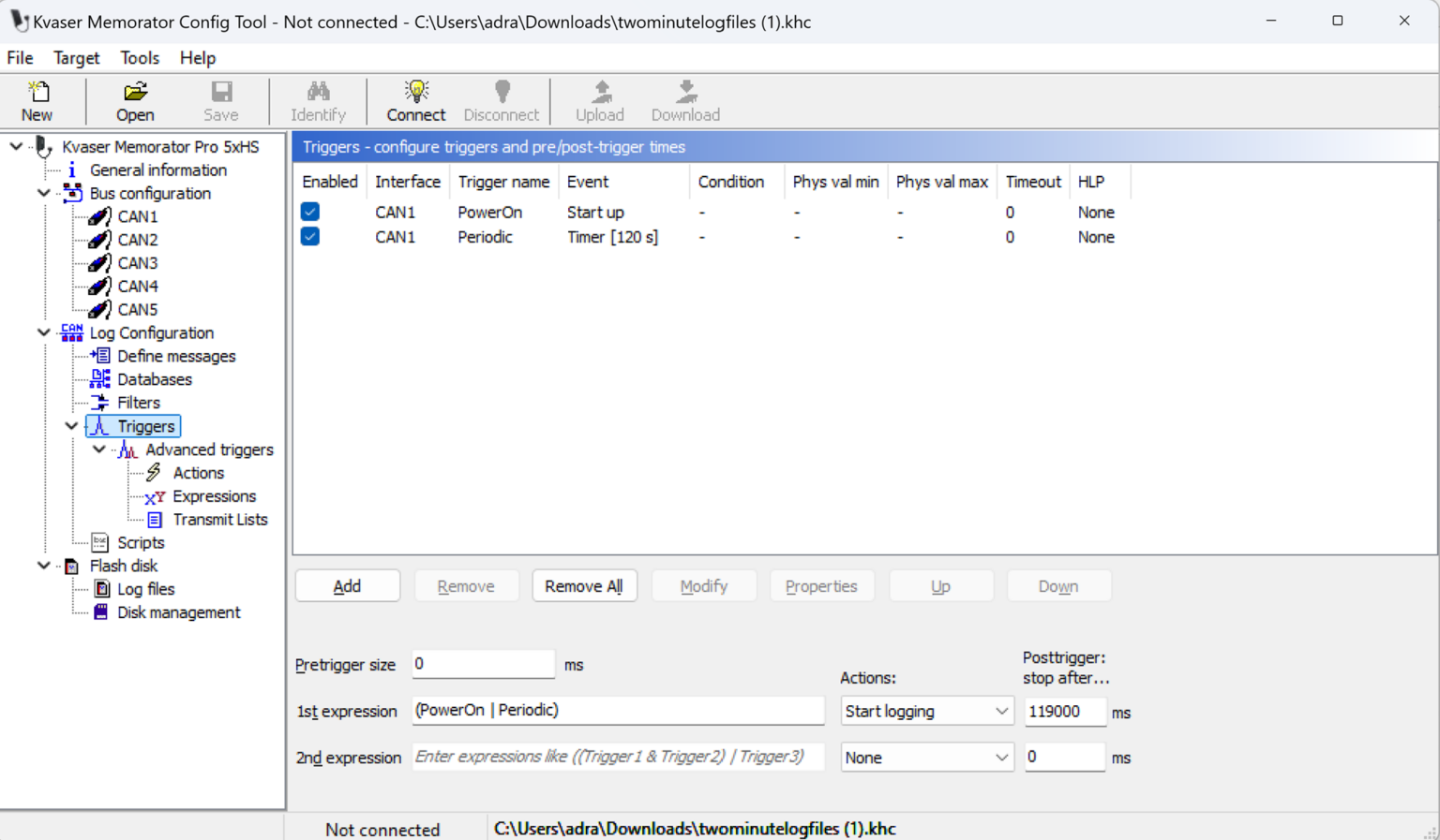 How to split log files using the trigger function of a Memorator Pro, to facilitate data ...